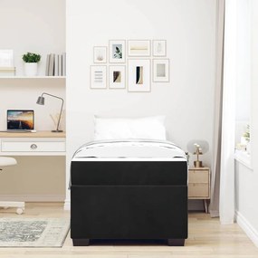 Rám postele s matrací Černá 100 x 200 cm textil 3399274