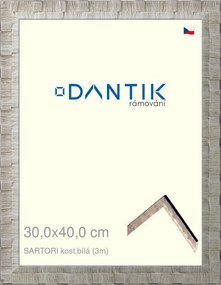DANTIK rámeček 30x40 | SARTORI kost.bílá (Plexi Čiré)