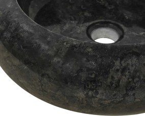 Umyvadlo 40 x 12 cm mramor černé 142766