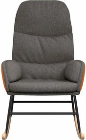 Houpací křeslo tmavě šedé textil 341043
