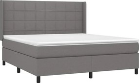 Box spring postel s matrací tmavě šedá 180x200 cm textil 3131450