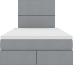 Postel s úložným prostorem a matrací Světle šedá 120 x 200 cm 3371709