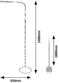 Rabalux 74010 - LED Stmívatelná dotyková stojací lampa ADELMO LED/10W/230V šedá