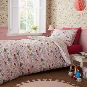Růžové bavlněné dětské povlečení na jednolůžko 135x200 cm Fairytale – Belle &amp; Boo