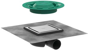 Hansgrohe RainDrain Spot - Podlahová vpusť s roštem 15x15 cm, kartáčovaná nerez 56055800