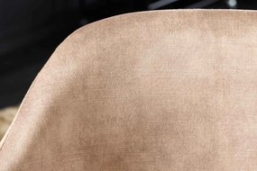 Designová jídelní židle Takuya šampaňský samet