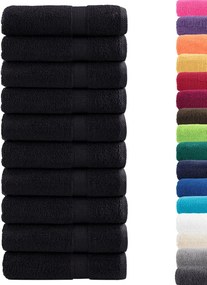 Premium ručníky SOLUND 10 ks černé 70 x 140 cm 600 g/m² 137430