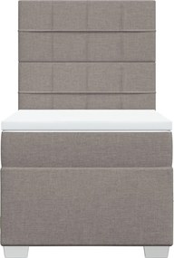Box spring postel s matrací taupe 100 x 200 cm textil 3290403