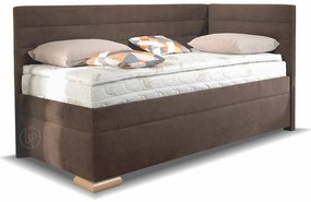 Rohová postel boxspring VENETO 100x200 pravá, s úložným prostorem