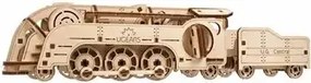 Ugears 3D dřevěná mechanická stavebnice MINI Lokomotiva / od 14 let /