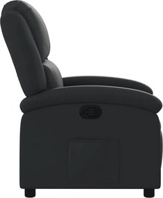 Polohovací křeslo černé z pravé kůže 3205468