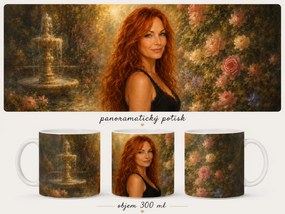 Hrnek s portrétem z vlastní fotografie – panoramatický potisk | 16 uměleckých stylů Styl portrétu:: Romantic Oil Painting