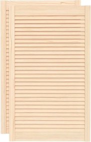 Nábytková dvířka lamelový design 2 ks 99,3 x 59,4 cm borovice 151140