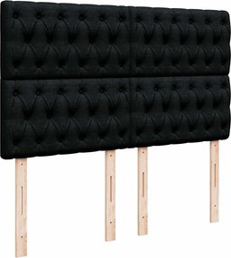 Box spring postel s matrací černá 140 x 190 cm textil 3292060