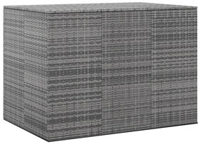 Zahradní úložný box PE ratan 145 x 100 x 103 cm šedý 317231