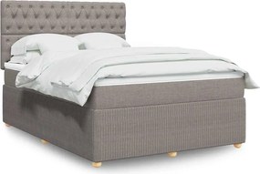 Box spring postel s matrací taupe 140x200 cm textil 3292090