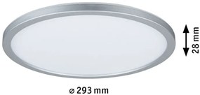 Paulmann 71018 Atria Shine, matně chromové stropní svítidlo s korónou RGBW, 12W LED 4000K, průměr 29,3cm, dálkové ovládání