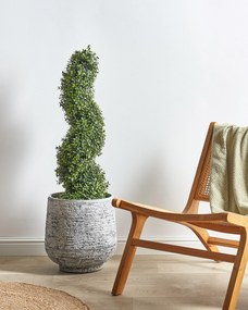 Umělá rostlina v květináči 98 cm BUXUS SPIRAL TREE Beliani