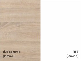 MAXIVA Šatní skříň - BELT 120, dub sonoma/bílá