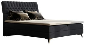 Čalouněná postel Tegan 180x200, šedá, vč. matrace a topperu