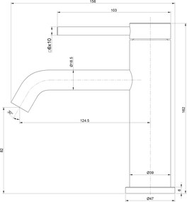 Invena Invena, BATERIE UMYWALKOWA DROPIA CZARNY, INV-BU-15-004-J