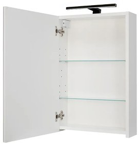 BPS-koupelny Zrcadlová skříňka Ticino 40 ZS LED-B s osvětlením Any LED 30 B, černá