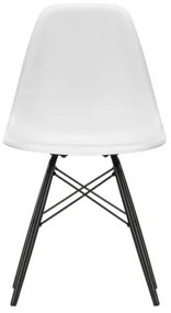 Eames Plastic Chair DSW černě lakovaný javor bílá bílé na tvrdou podlahu Vitra