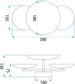 Toolight Rea, NÁSTĚNNÉ LED SVÍTIDLO SWE072-W GOLD, OSW-30201