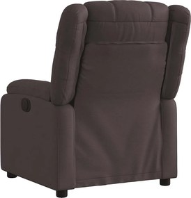 Elektrické polohovací křeslo tmavě hnědé textil 3205183