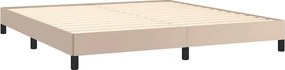 Box spring postel s matrací cappuccino 180 x 200 cm umělá kůže 3127330