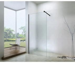 Mexen sprchová zástěna WALK-IN, 90 cm, černo-čirá, 850-090-000-70-00