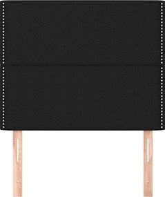 Čelo postele černé 100x5x118/128 cm látkové 3116184