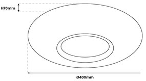 Stropní LED svítidlo Tokyo, 1x LED 24w, 3000-6000k, w/g, s ovladačem