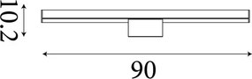 Searchlight 86431-90 Stropní / nástěnné LED svítidlo VERITAS 90cm IP44