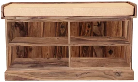 furniture-nabytek.cz - Dřevěný botník s lavicí 105x60x40 z masivu palisandr