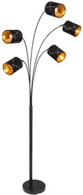 GLOBO 15431S5 BEMMO stojací lampa 5xE14 V2040mm černá, zlatý Stojanové lampy