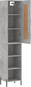 Skříň highboard betonově šedá 34,5x34x180 cm kompozitní dřevo 3200333