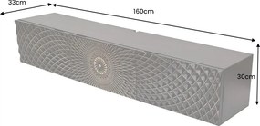 Designový závěsný TV stolek Tarragona 160 cm černé mango