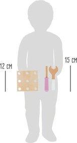 Stavebnice Nordic 67 dílů – přírodní dřevěná stavebnice v pastelových barvách