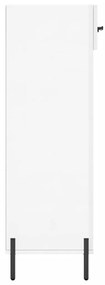 Botník bílý s vysokým leskem 60 x 35 x 105 cm kompozitní dřevo - Default Title