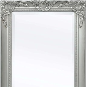 Nástěnné zrcadlo barokní styl 100 x 50 cm stříbrné 243681