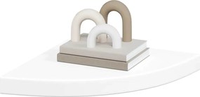 Plovoucí rohové police 2 ks bílé 35x35x3,8 cm MDF 323917