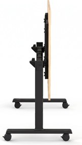 Mobilní stůl MATCH, 160x80 cm, černá podnož, ořech