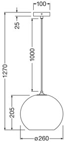 Ledvance - Lustr na lanku DECOR CARDBOARD 1xE27/15W/230V pr. 26 cm