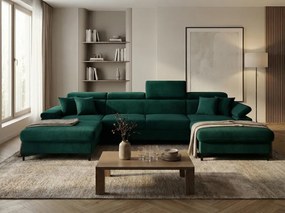 Rozkládací rohová sedačka APOLENA DELUXE U 330x177 šedá