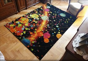 HU Vícebarevný moderní koberec Magic Cosmos Rozměr: 60x100 cm