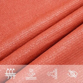 Stínící plachta 160 g/m² cihlová 2 x 3,5 m HDPE 311338