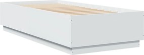 Rám postele bílý 90 x 200 cm kompozitní dřevo 3209723