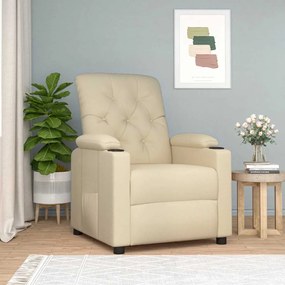 Polohovací křeslo krémové textil 339111