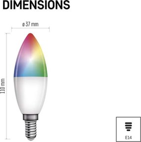 Chytrá LED žárovka GoSmart E14 4,8W 230V Wi-Fi RGB stmívatelná